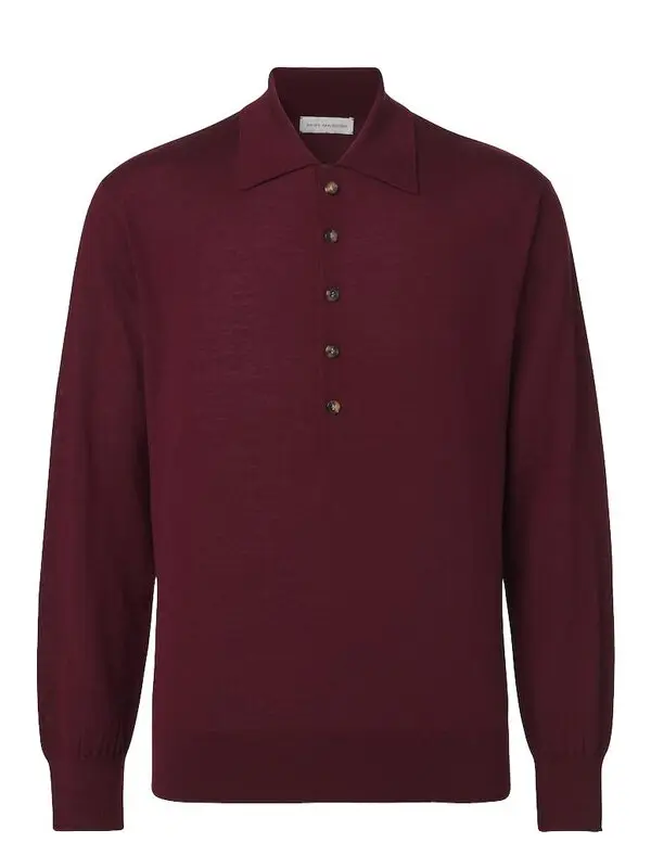 Dries Van Noten Wool Polo Sweater - Red