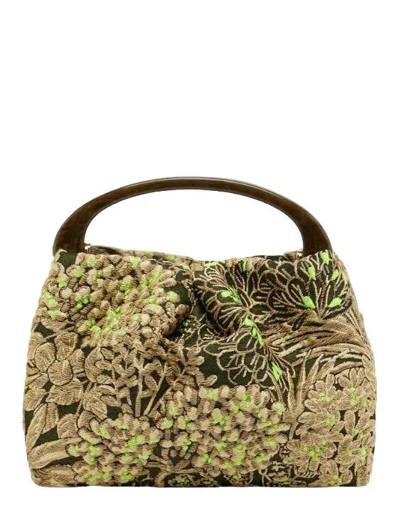 Dries Van Noten Floral Jacquard Top-handle Bag - Gold