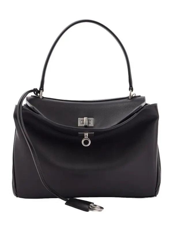 Balenciaga Rodeo Small Leather Tote Bag - Black