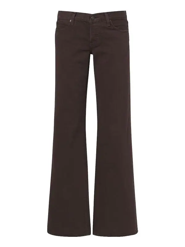 FRAME Gray Wide-leg Jeans - Brown