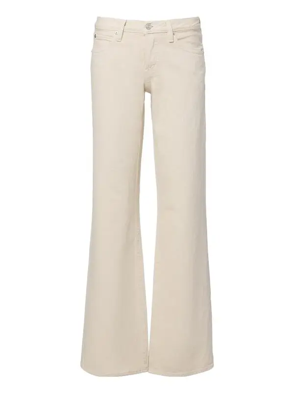 FRAME Gray Wide-leg Jeans - White
