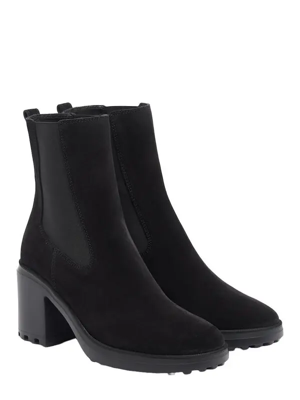 Hogan Suede Ankle Boots - Black