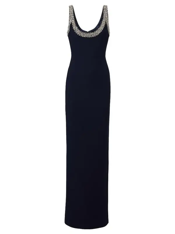 THE NEW ARRIVALS ILKYAZ OZEL Crystal-embellished Gown - Blue