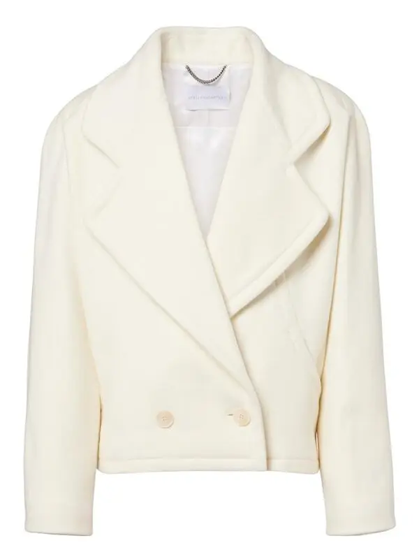 Stella McCartney Wool Peacoat - White
