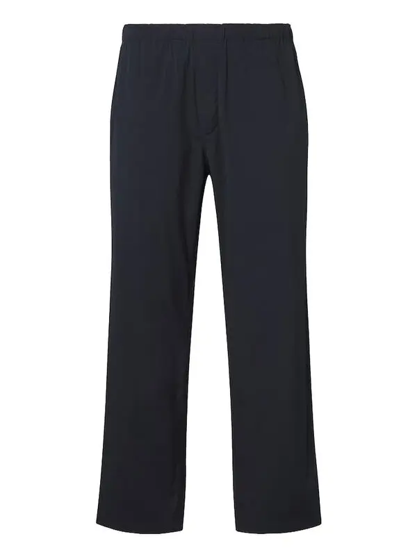 THE ROW Pascale Cotton-blend Poplin Straight Leg Pants - Blue
