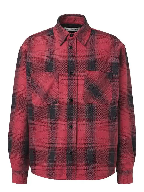 Our Legacy Checked Cotton Shirt - Red