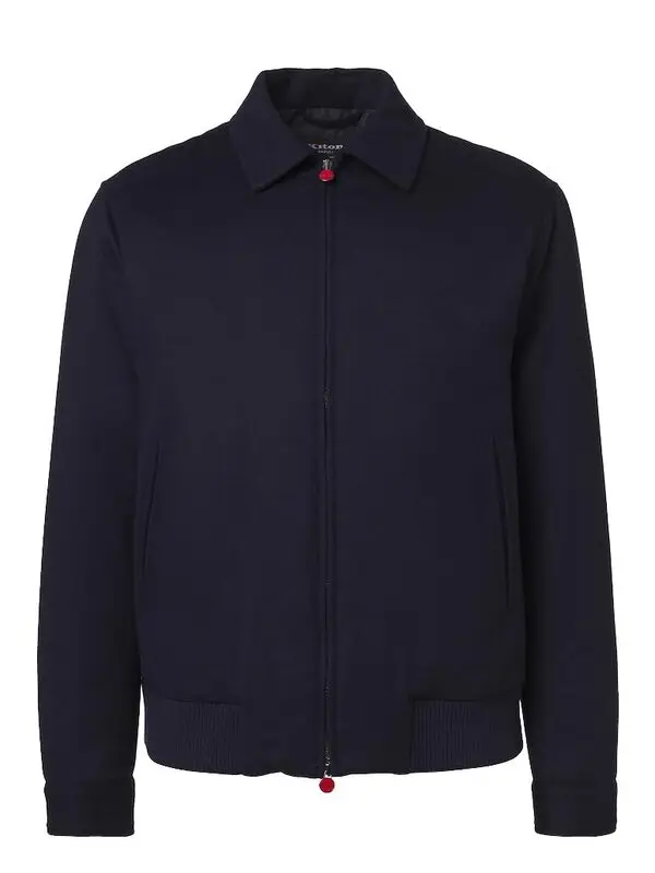 Kiton Wool Bomber Jacket - Blue