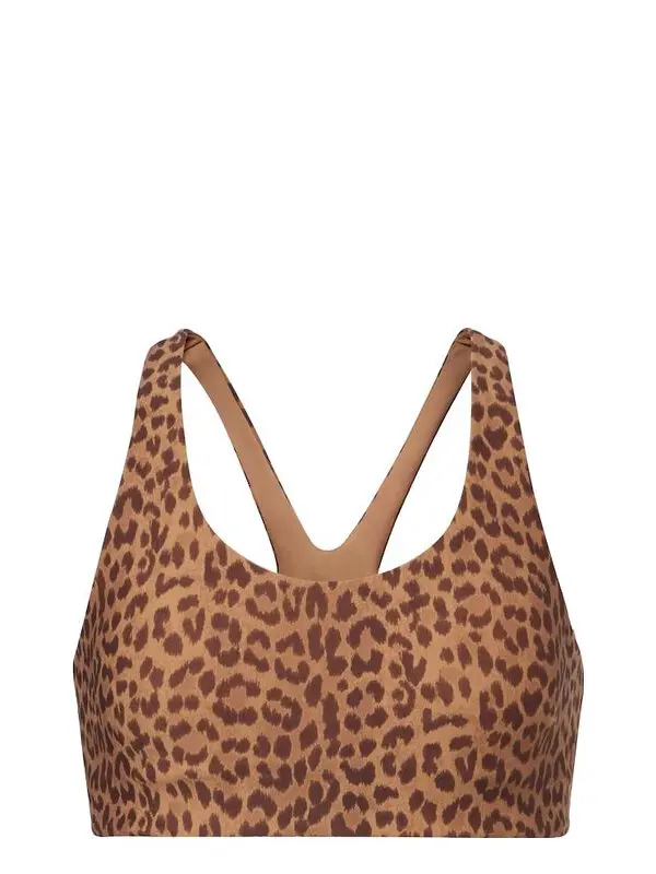 The Upside Javan Jade Leopard-print Sports Bra - Brown