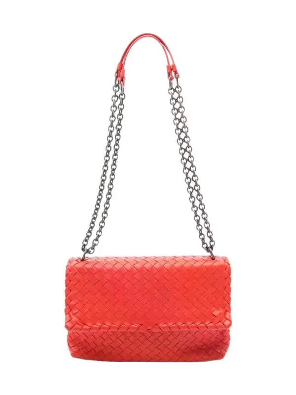 Bottega Veneta Calf-leather Olympia Shoulder Bag - Red