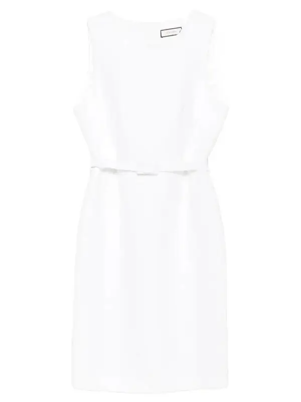 ANDIATA Bouclé-knit Belted Mini Dress - White