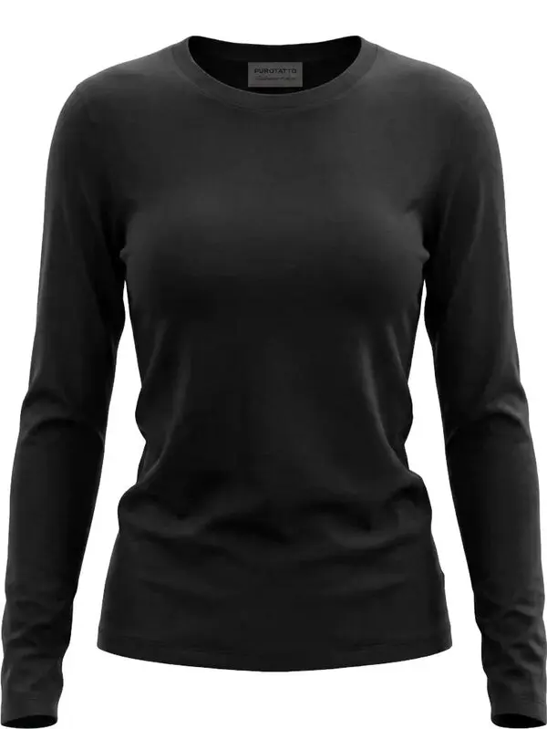 PUROTATTO Long-sleeve T-shirt - Black