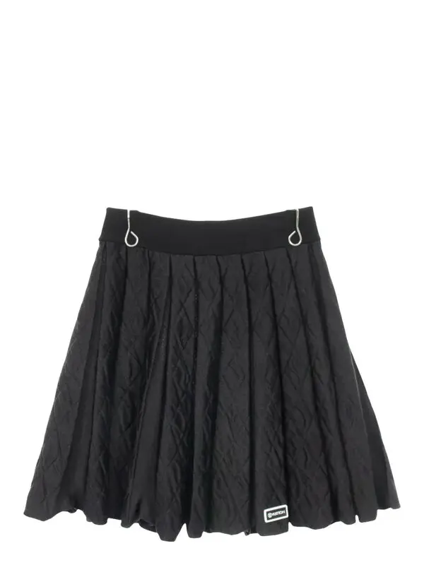 LOUIS VUITTON Pleated Quilted Mini Skirt - Black