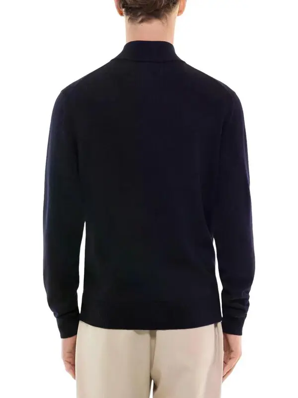 FURSAC Quarter-zip Wool Sweater - Blue