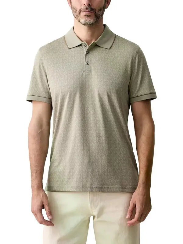 Michael Kors Logo-print Short-sleeve Polo Shirt - Green