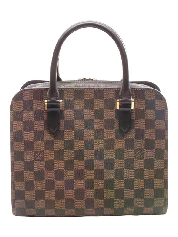 LOUIS VUITTON 2000 Triana Damier Ebène Tote Bag - Brown
