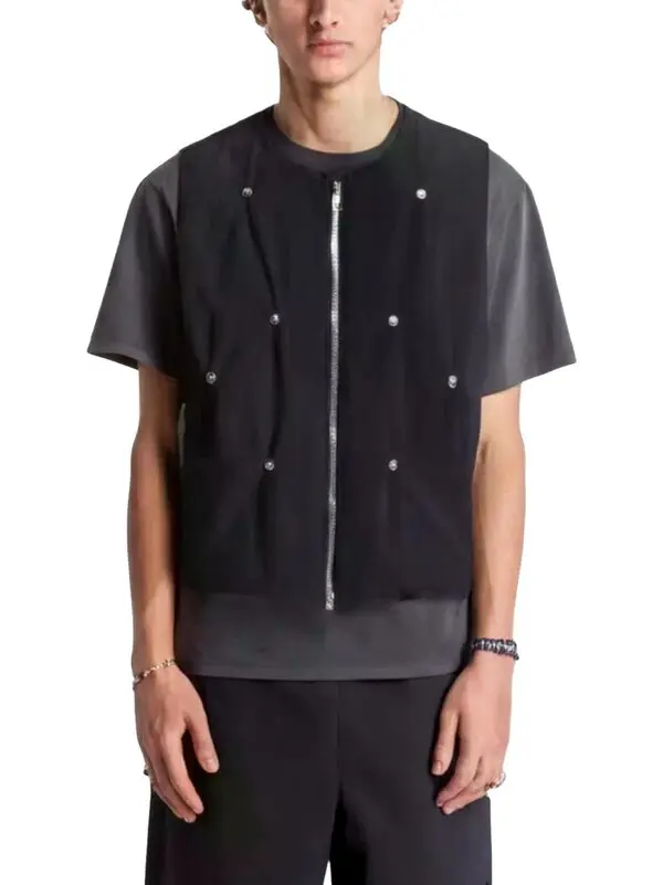HELIOT EMIL Stud-embellished Vest - Black