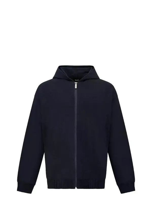 Herno Hooded Zip Sweatshirt - Blue
