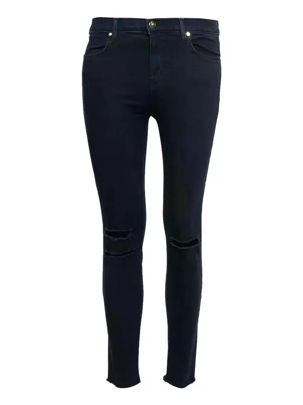 J Brand Distressed Buttoned Slim-fit Jeans - Blue