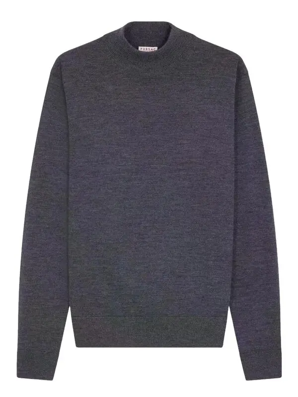FURSAC High Neck Wool Sweater - Grey