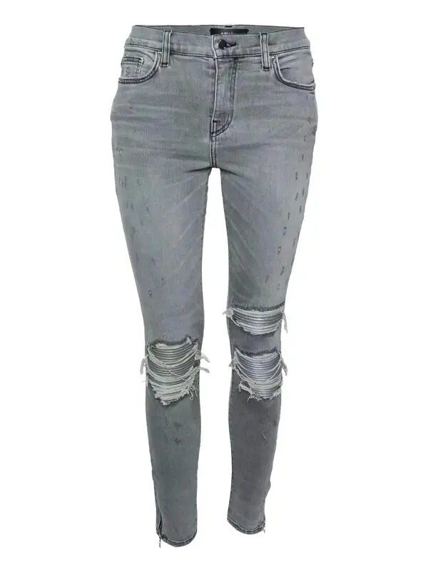 Amiri Distressed Skinny Jeans - Grey