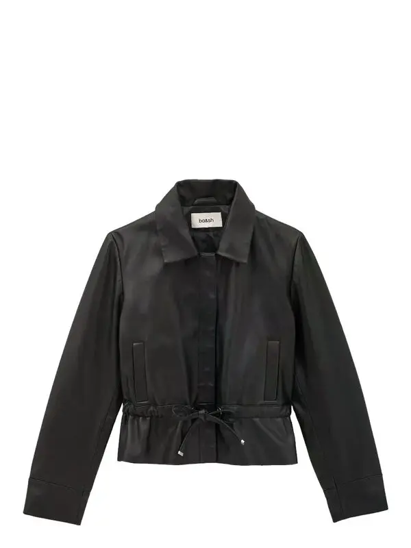 Ba&sh Manita Drawstring-waist Leather Jacket - Black