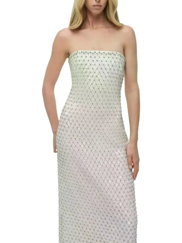 Simkhai Vanessa Crystal-embellished Maxi Dress - White