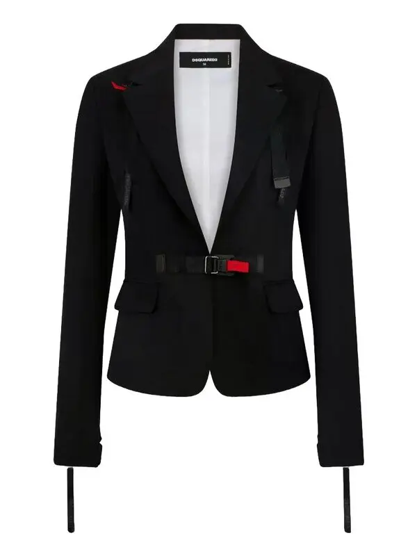 Dsquared2 Snow-tech Buckle-fastening Blazer - Black