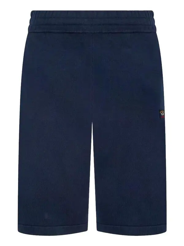 Paul & Shark Logo Patch Knit Shorts - Blue