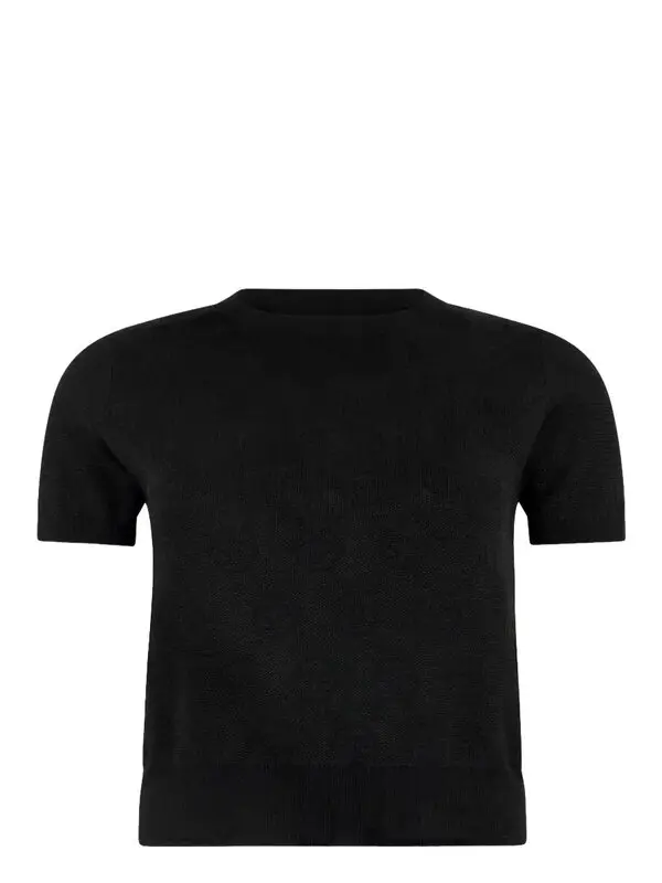 Philipp Plein Jacquard-monogram Merino-wool T-shirt - Black
