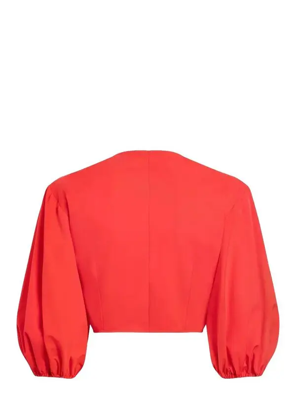 Dolce & Gabbana Cotton Poplin Top With Bow Detail - Red