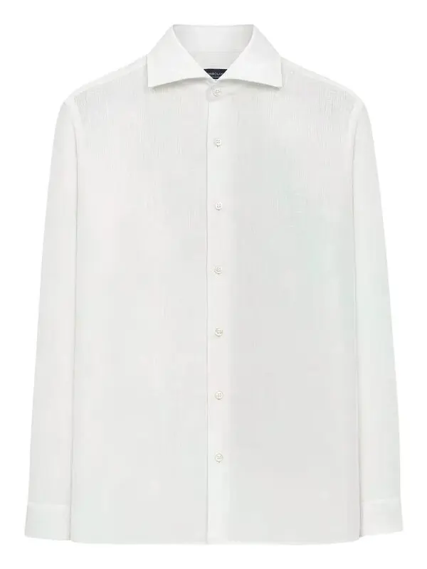 TOMBOLINI Spread-collar Long-sleeve Shirt - White