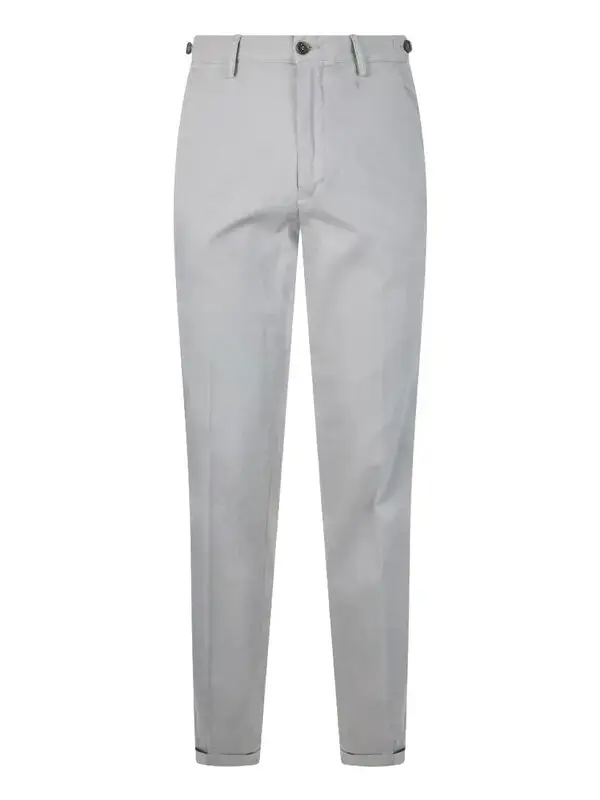 Paul & Shark Slim-fit Zip-fastening Chino Trousers - Grey