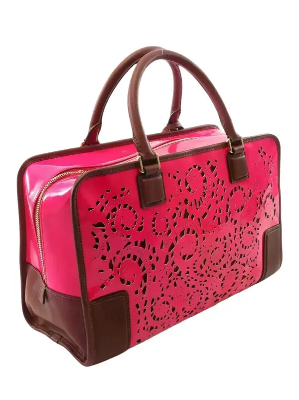 Loewe 2010s 36 Amazona Laser-cut Handbag - Pink