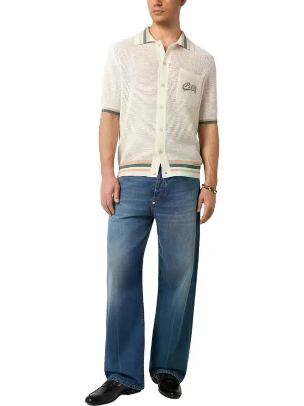 Philipp Plein Logo-star Patch Short-sleeve Shirt - Neutrals