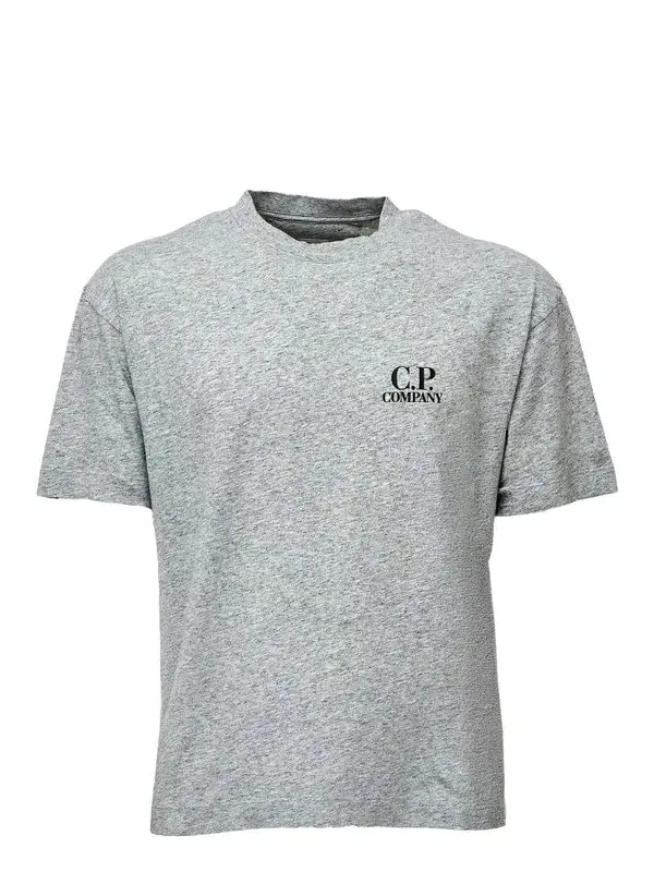 C.P. COMPANY 30/1 Short-sleeve Logo-print Cotton T-shirt - Grey