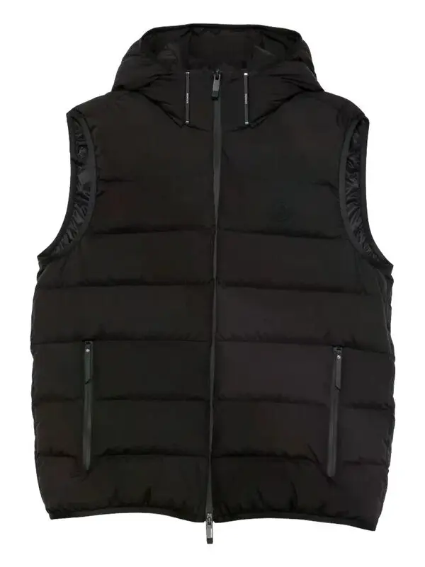 Moncler Padded Hooded Gilet - Black