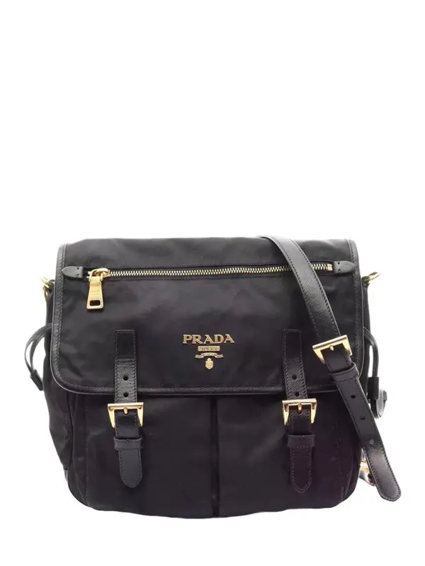 Prada 2010s Tessuto Shoulder Bag - Black