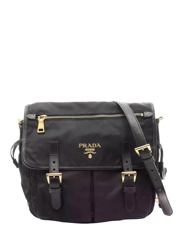 Prada Tessuto Shoulder Bag - Black
