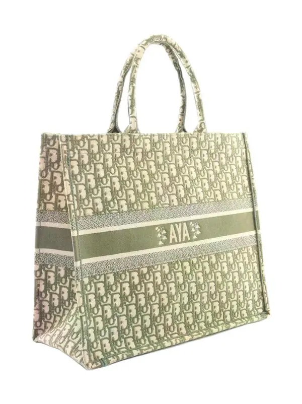 Dior Oblique Pattern Tote Bag - Green