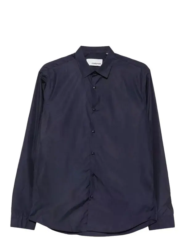 COSTUMEIN Long-sleeve Button-down Shirt - Blue