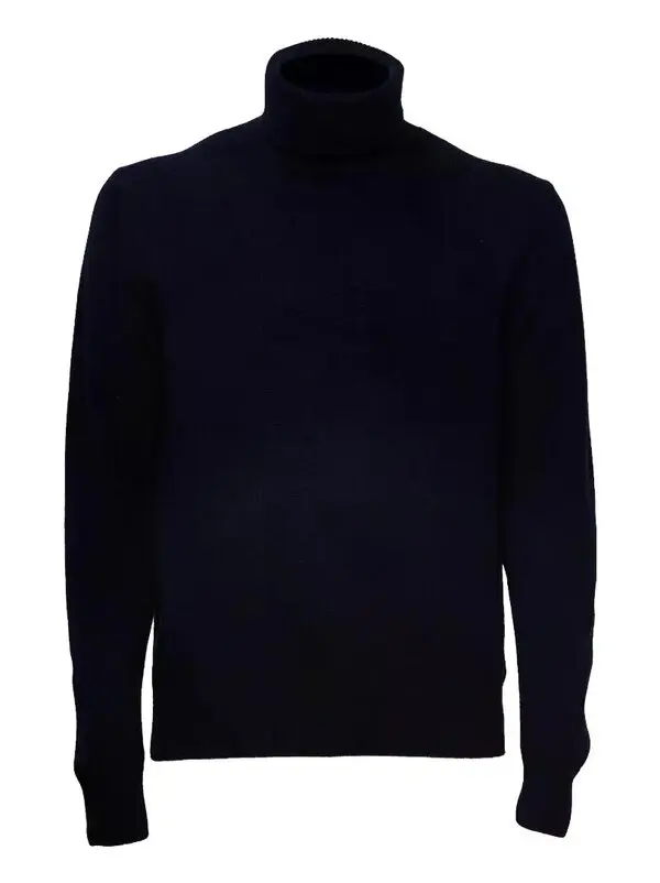 ZANONE Roll Neck Wool Sweater - Blue