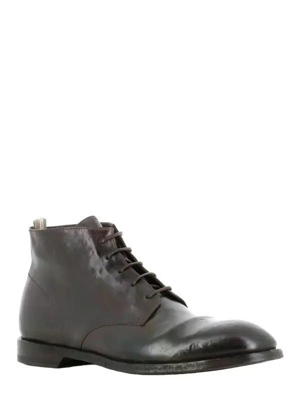 Officine Creative Sound Lace-up Leather Ankle Boots - Brown
