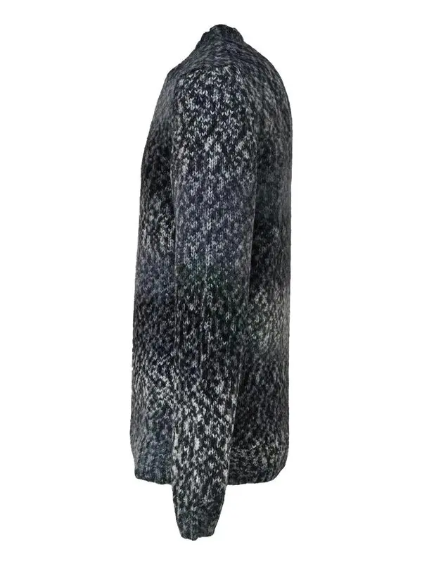 DONDUP Jacquard Knit Crew Neck Sweater - Grey