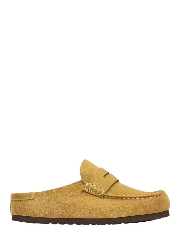 BIRKENSTOCK Naples Wrapped Suede Clogs - Neutrals