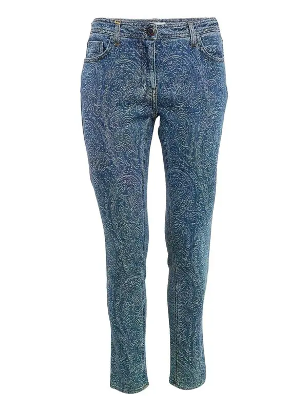 Etro Paisley-pattern Jeans - Blue