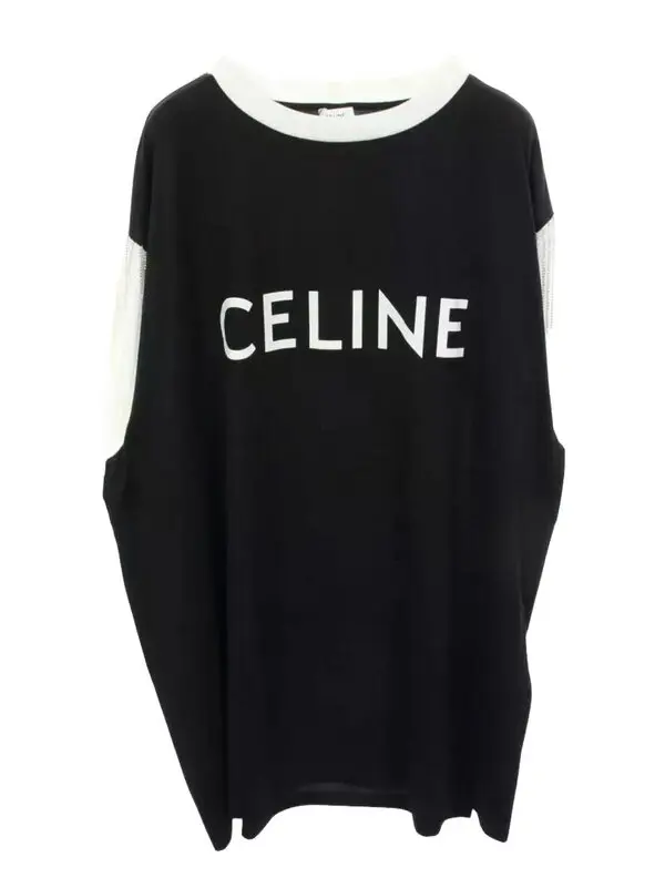Celine Logo-print T-shirt - Black