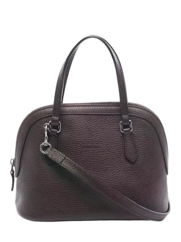 Gucci Pebbled Leather Top Handle Bag - Brown