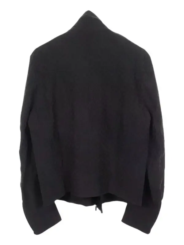 Emporio Armani High Neck Zip-up Jacket - Black