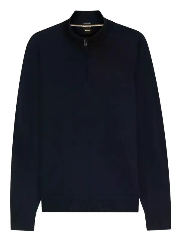 BOSS Quarter-zip Sweater - Blue