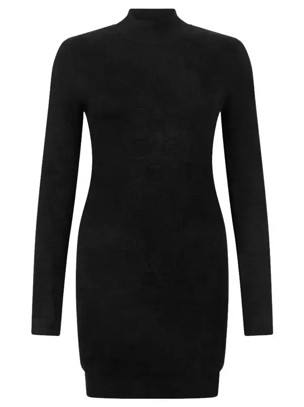 Philipp Plein Monogram Long-sleeve Mini Dress - Black